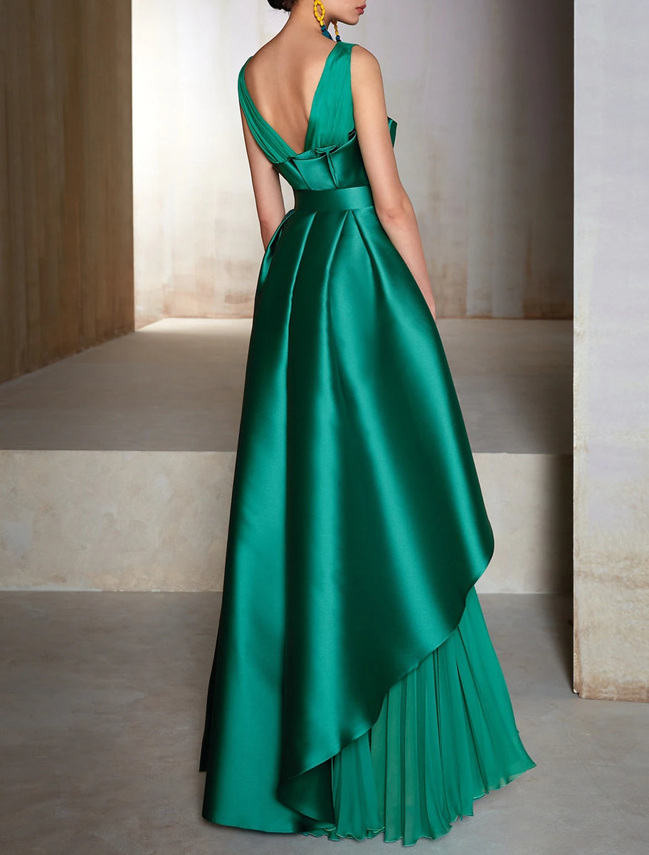 Wholesa A-Line Evening Gown Elegant Dress Formal Wedding Guest Floor L ...