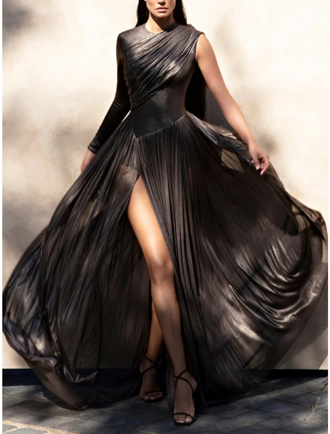 Wholesa Sheath / Column Evening Gown High Split Dress Formal Fall Swee ...