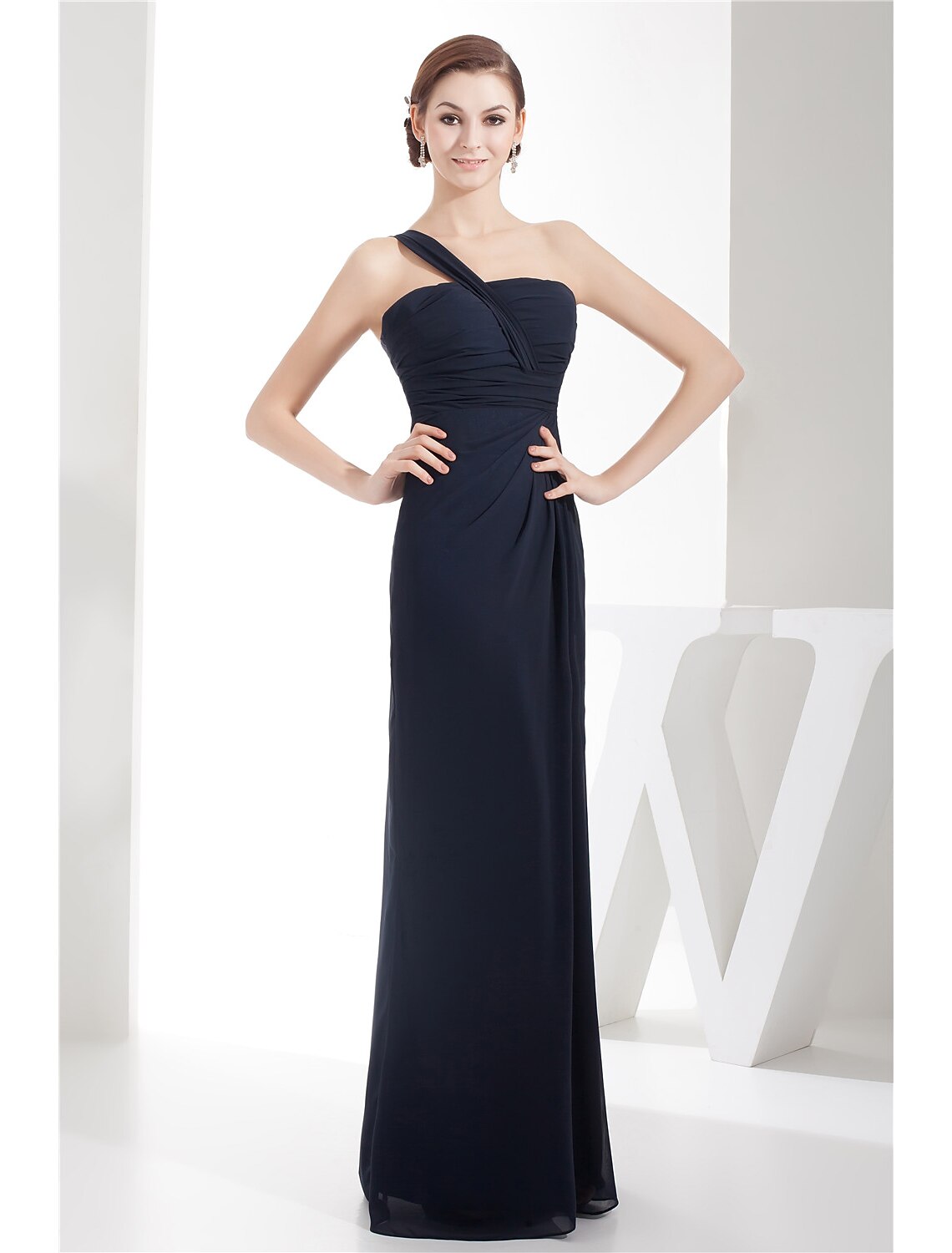 Wholesa Sheath / Column Evening Gown Minimalist Dress Wedding Guest Fo ...